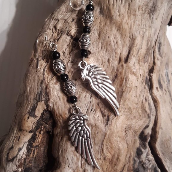Thriftyposh910 | Jewelry | New Falcon Wings Onyx Dangle Earrings | Poshmark